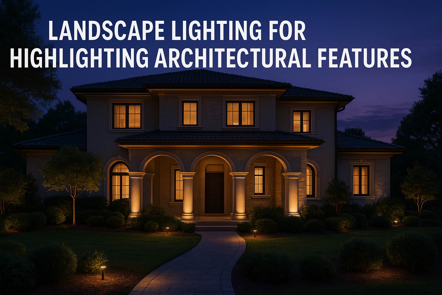 Landscape Lighting For Highlighting Architectural Features — Keathley ...